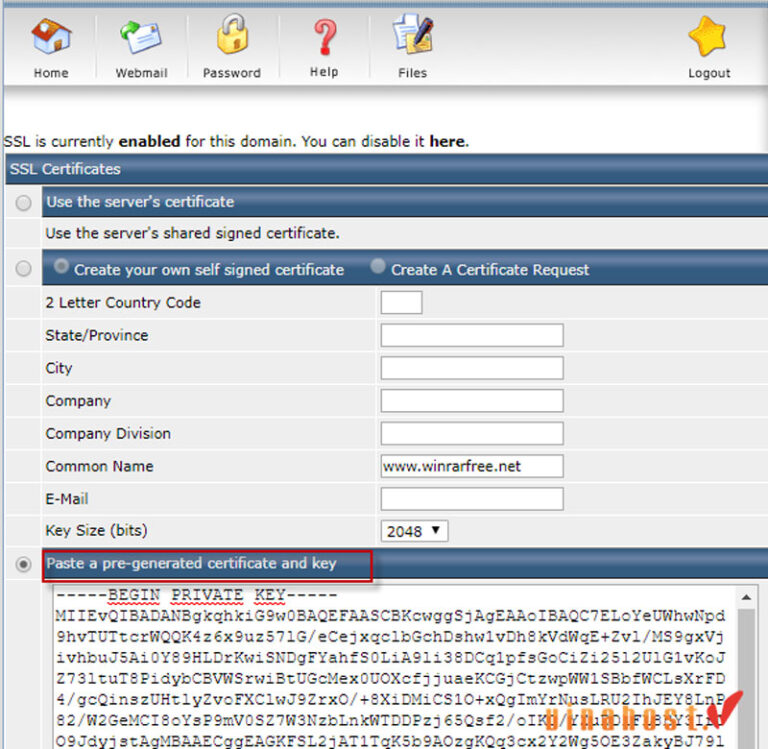 Hướng dẫn cách cài SSL trên DirectAdmin chi tiết